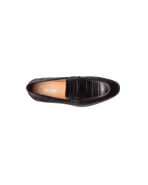 Stacy Adams Ferdinand Croc Bit Loafer In Black | Rainwater's